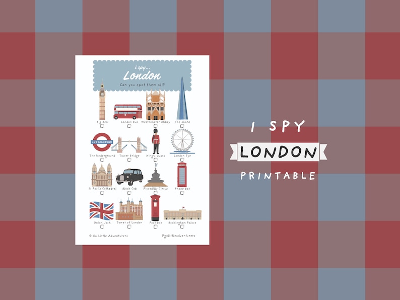 Ispy LONDON Scavenger Hunt ~ Printable Travel Activity for Kids and ...