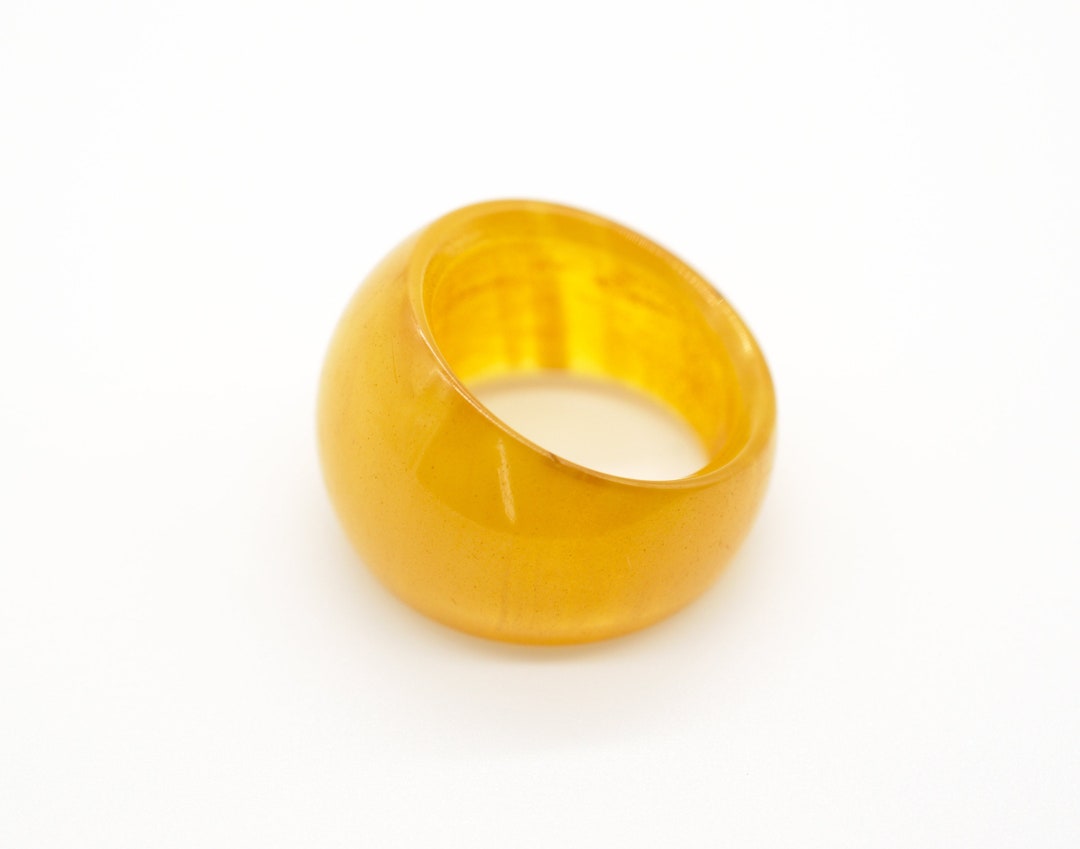 Antique Art Deco Egg Yolk Custard Bakelite Ring Size K 1/2 11 51 ...