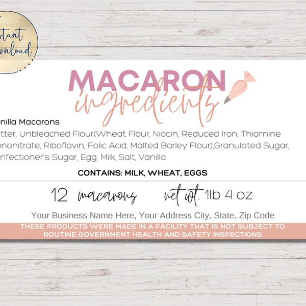 Macaron Cottage Law Label - Etsy