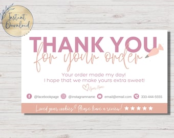 Editable Thank You for Your Order Template | Package Insert | Canva ...