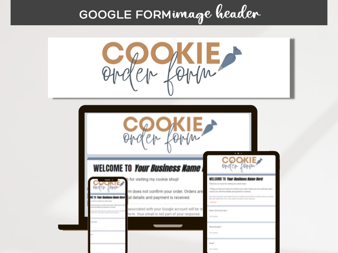 Encabezado de imagen de Google Forms para formulario de solicitud de cookies personalizado ...