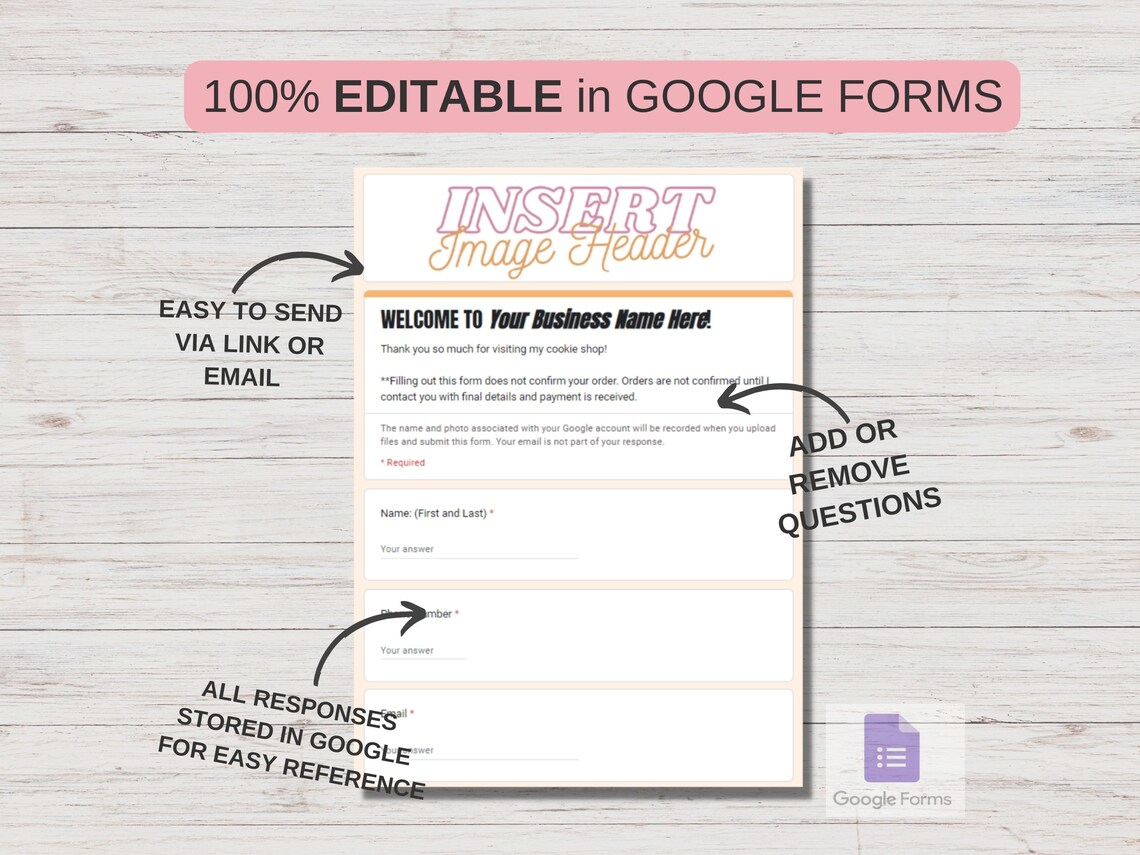 Cookie Request Form Template | Cookie Order Form Template | Google ...