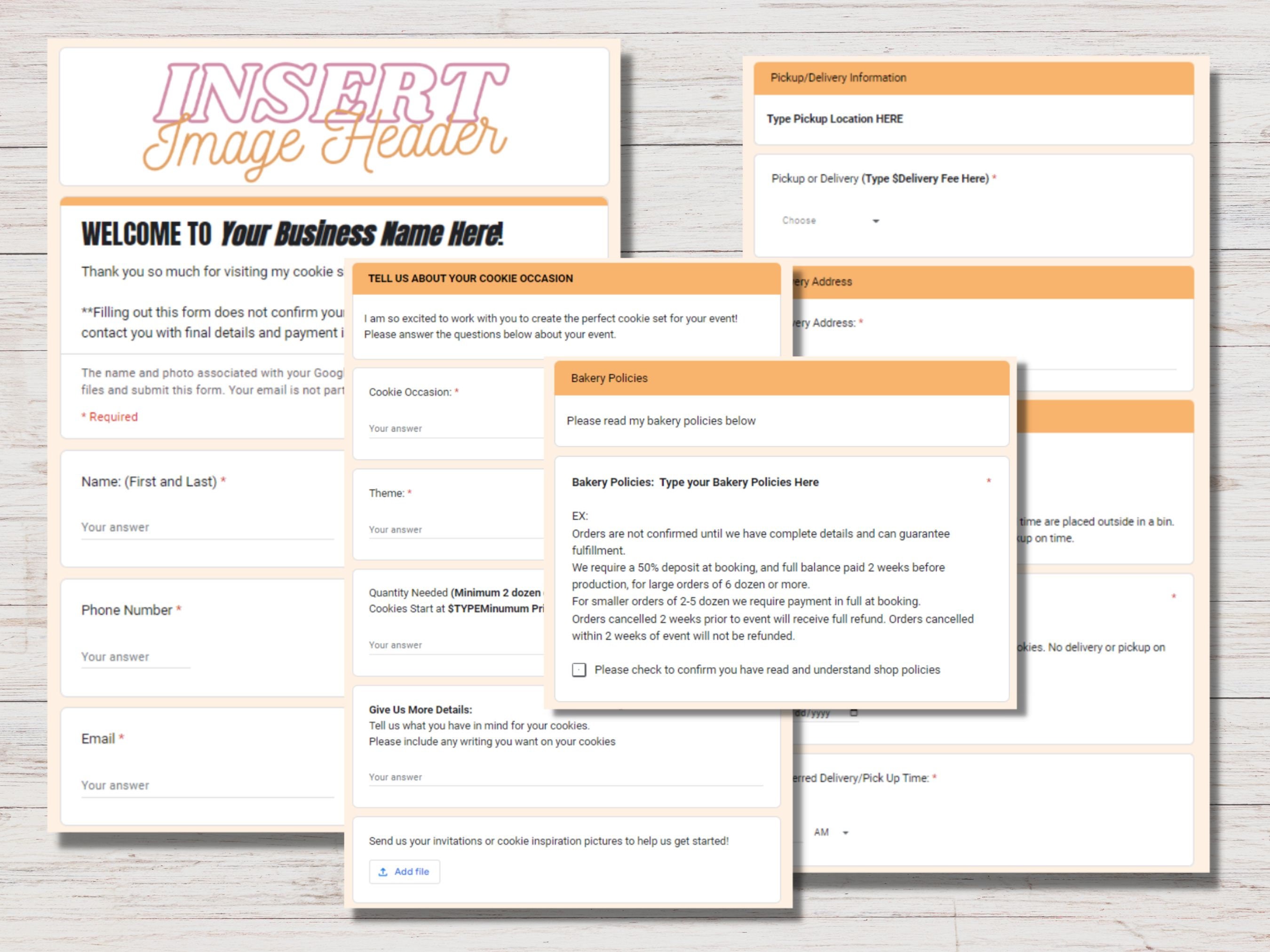 Cookie Request Form Template | Cookie Order Form Template | Google ...