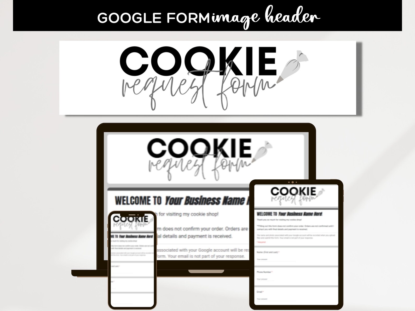 Google Forms Image Header for Custom Cookie Request Form | Cookie ...