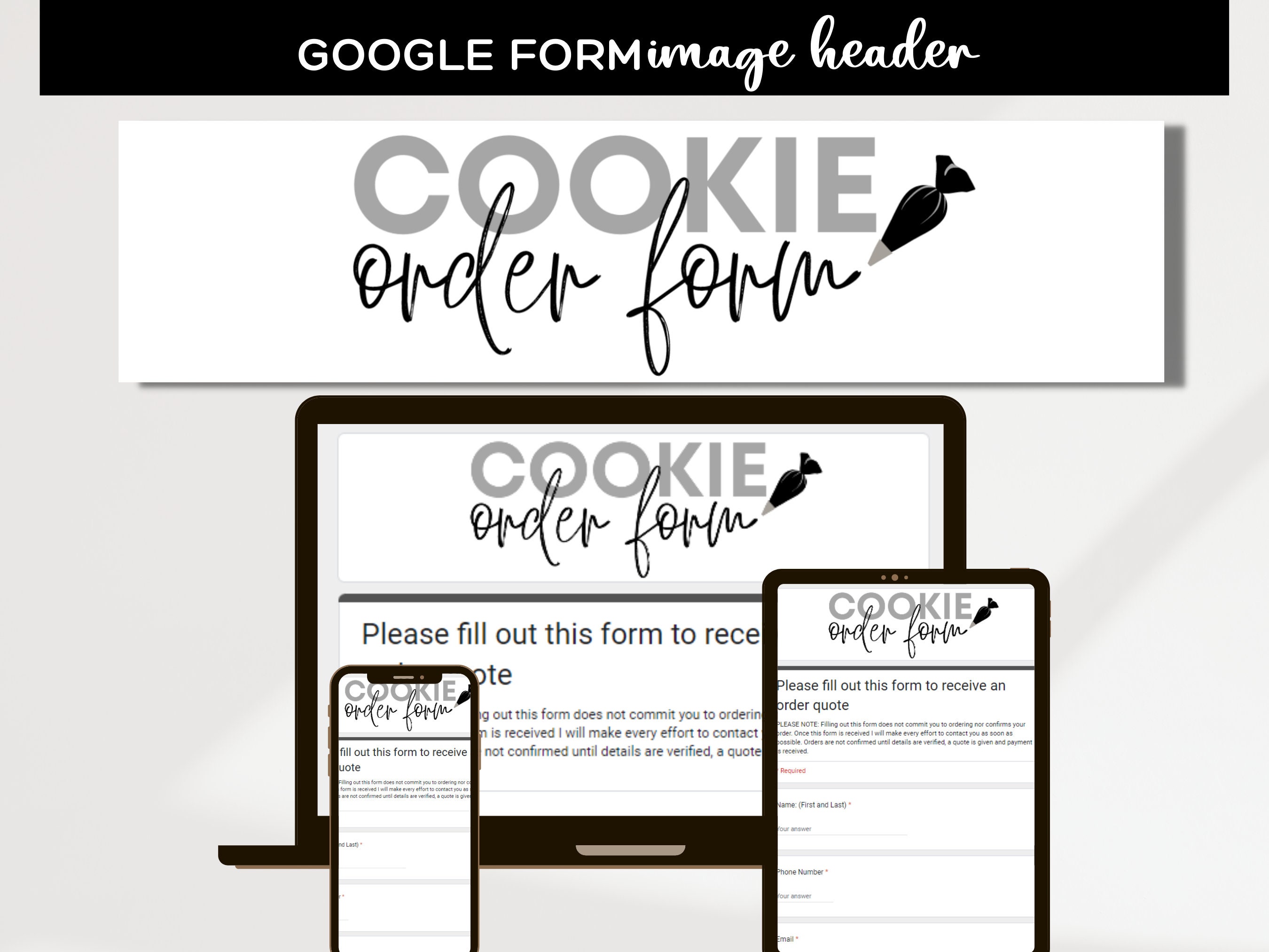 Google Forms Image Header for Custom Cookie Request Form | Cookie ...