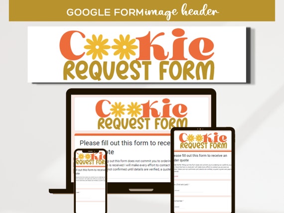 Google Forms Image Header for Custom Cookie Request Form - Etsy