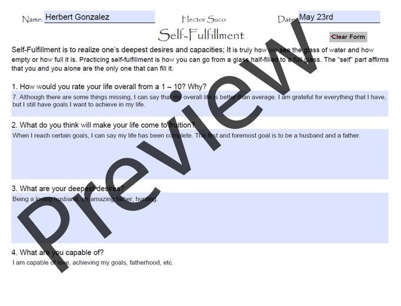 Self-fulfillment Worksheet - Etsy Self-fulfillment Worksheet - Etsy