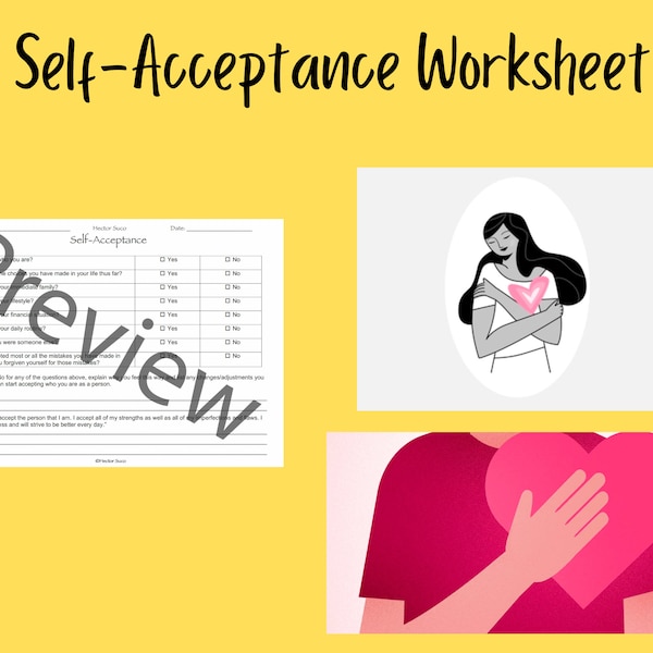 Self Acceptance Worksheet - Etsy
