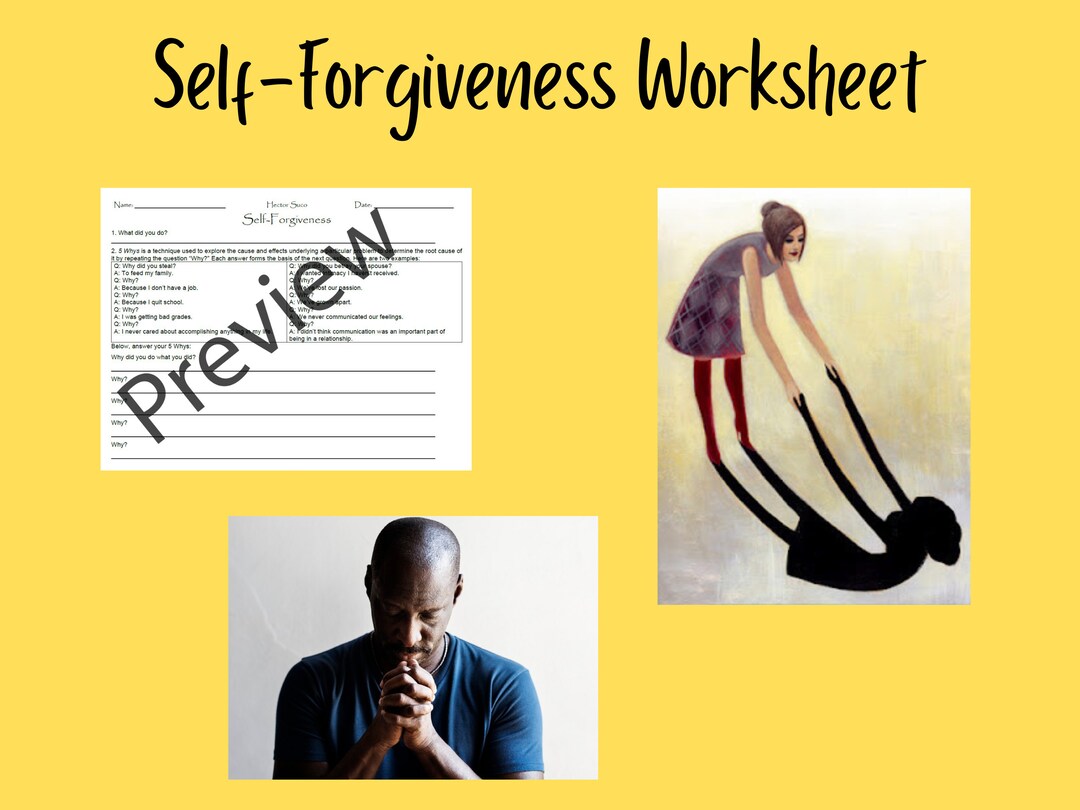 Self-forgiveness Worksheet - Etsy