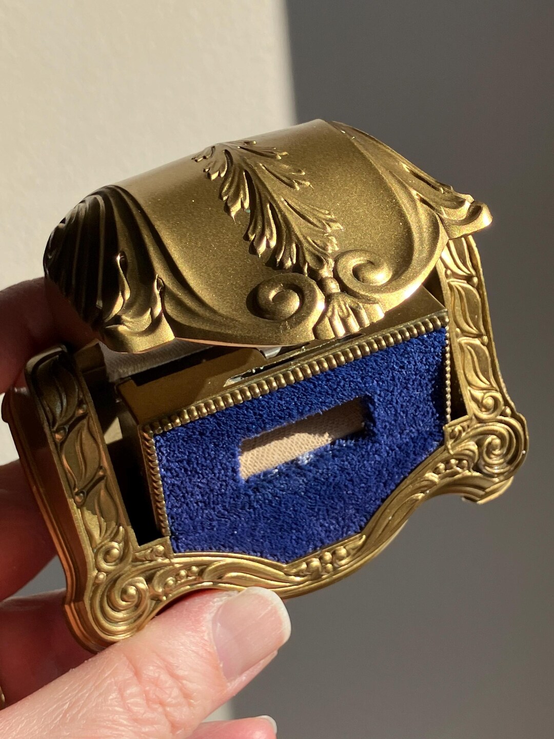 RARE Art Deco Ring Box From JC Warner and Co—gold Celluloid Ring Box ...