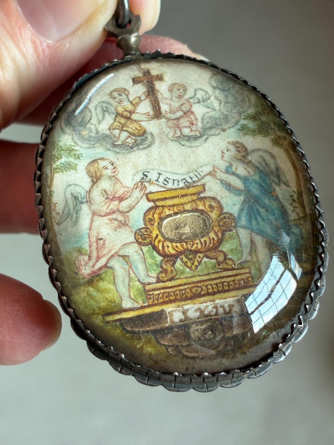 17th Century Flemish Rock Crystal Reliquary: Madonna and Child With St ...
