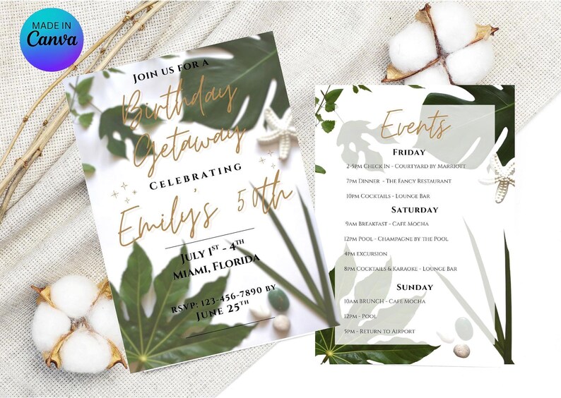 Destination Birthday Invitations - 50th Birthday Invitations for Women ...