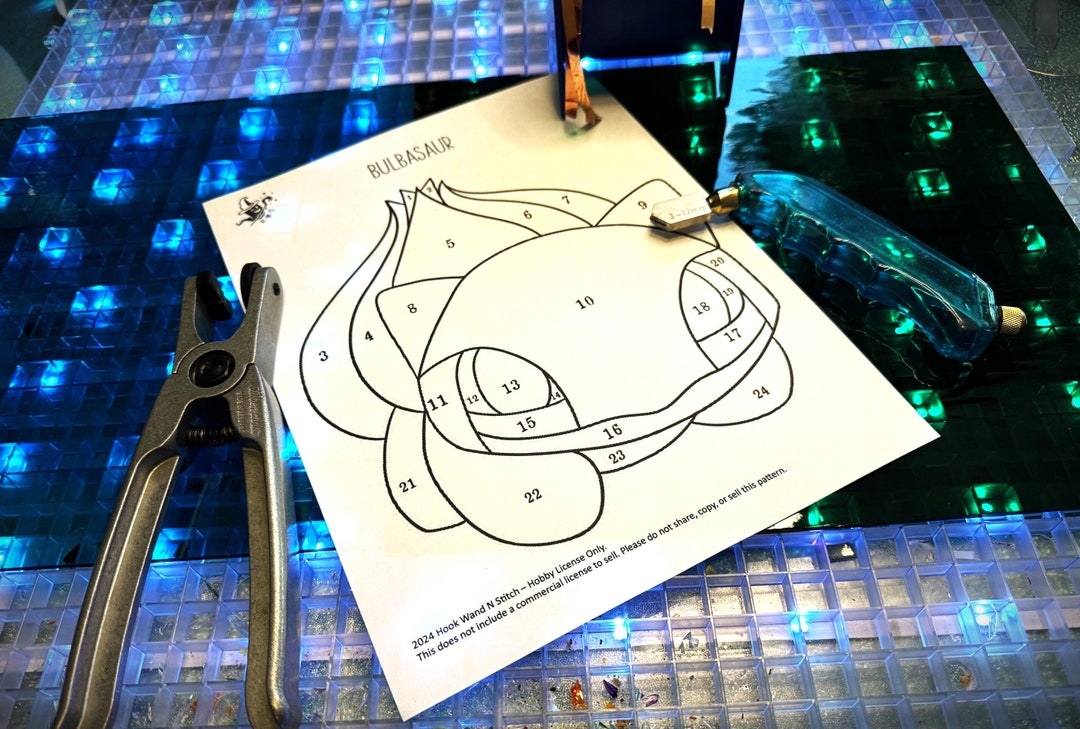 Bulbasaur Stained Glass Pattern, Pokemon Stained Glass Pattern, PDF ...