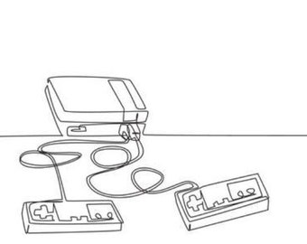 Continuous Line Drawing of Retro Old Classic Video Player. Vintage ...