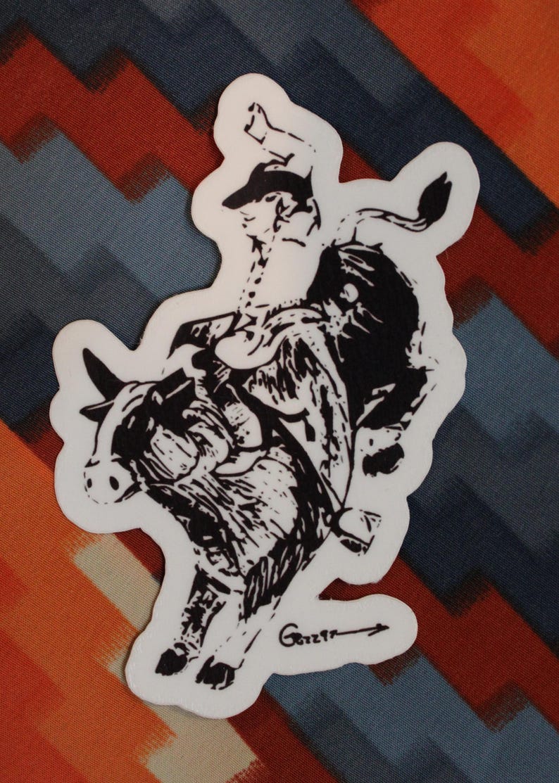 Fun Western Rodeo Stickers Horse Cow Bull Cowboy - Etsy