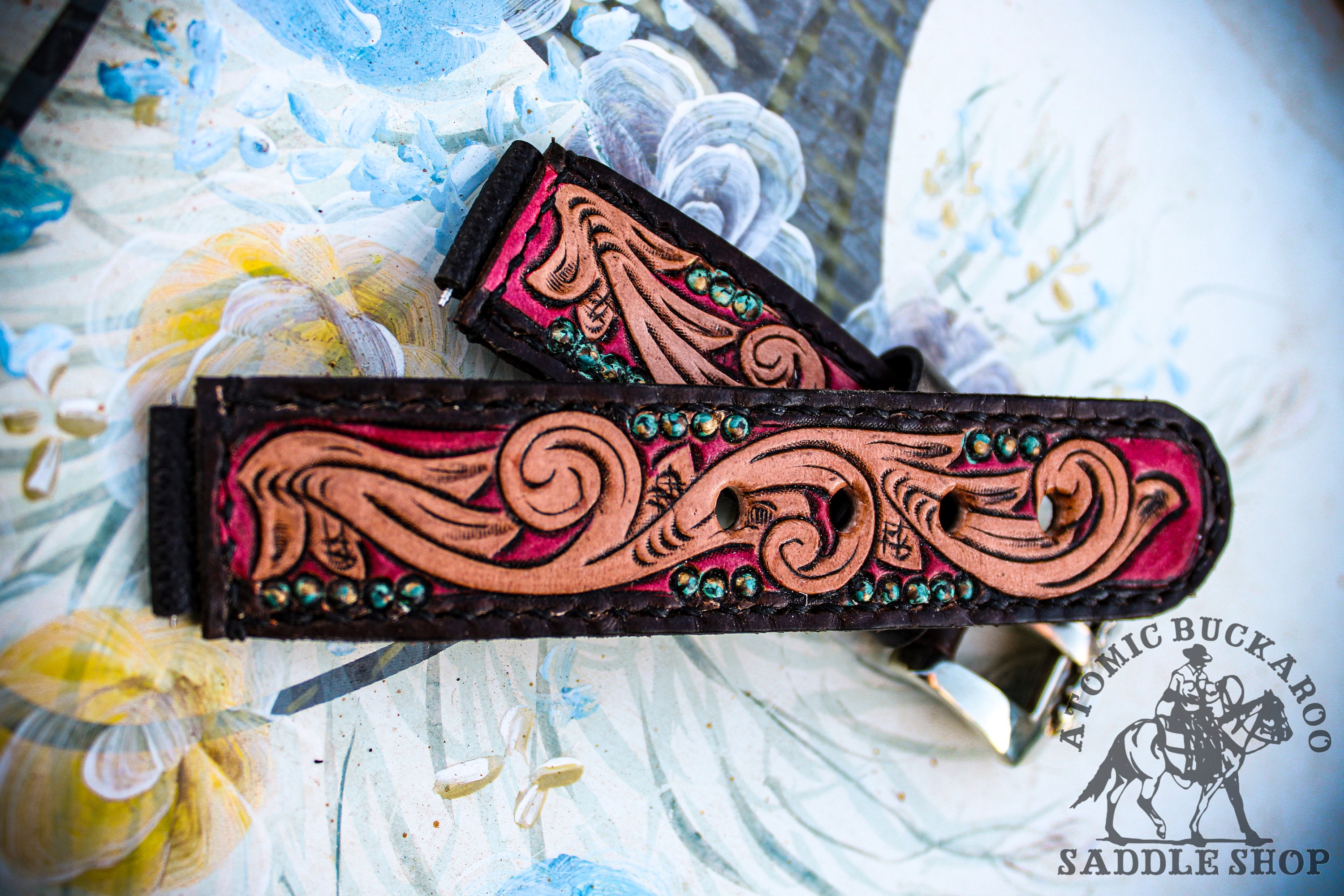 Leather Tooling Pattern for Western Watch ***PATTERN ONLY*** - Etsy