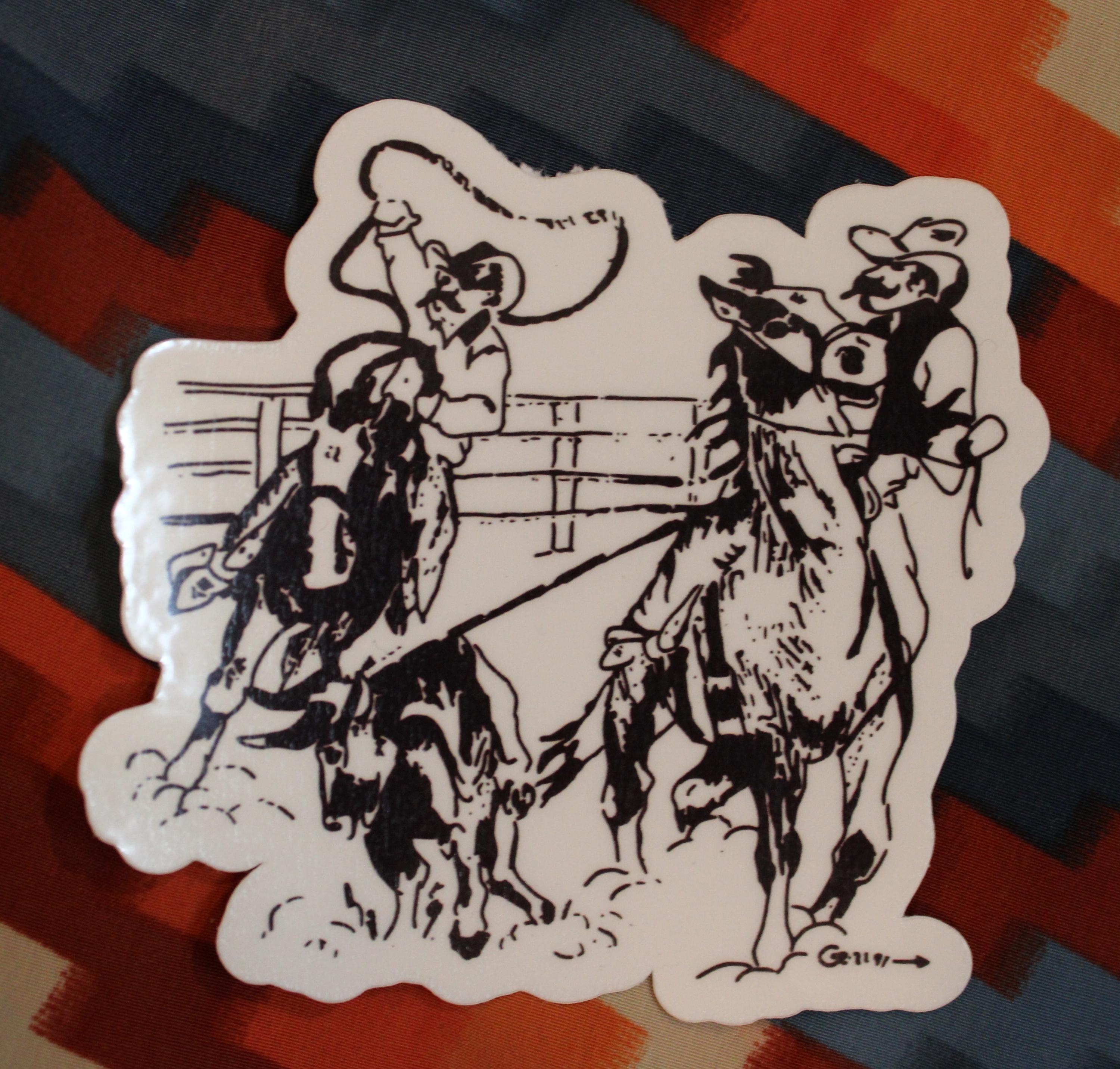 Fun Western Rodeo Stickers Horse Cow Bull Cowboy - Etsy