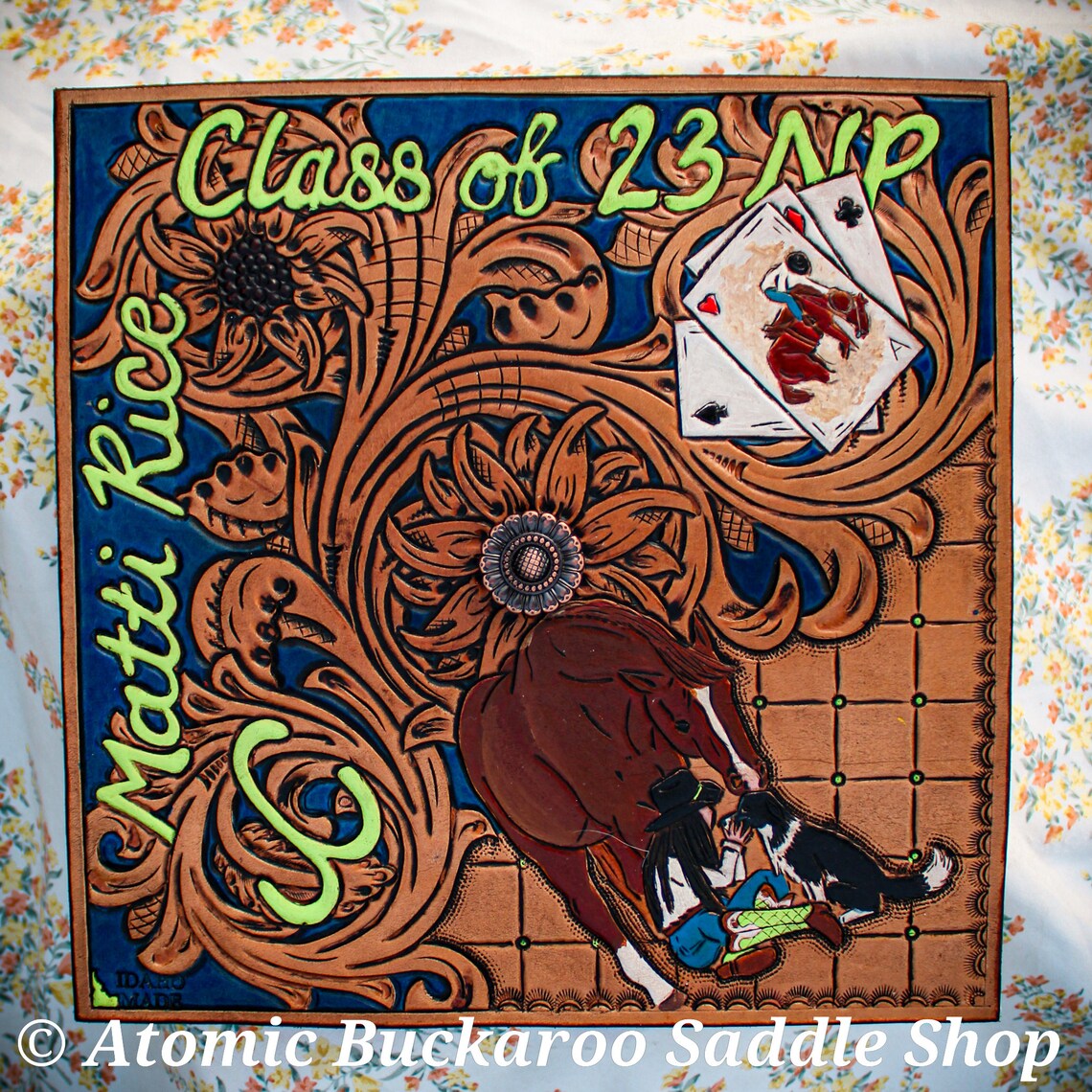 Custom Tooled Leather Graduation Cap - Etsy