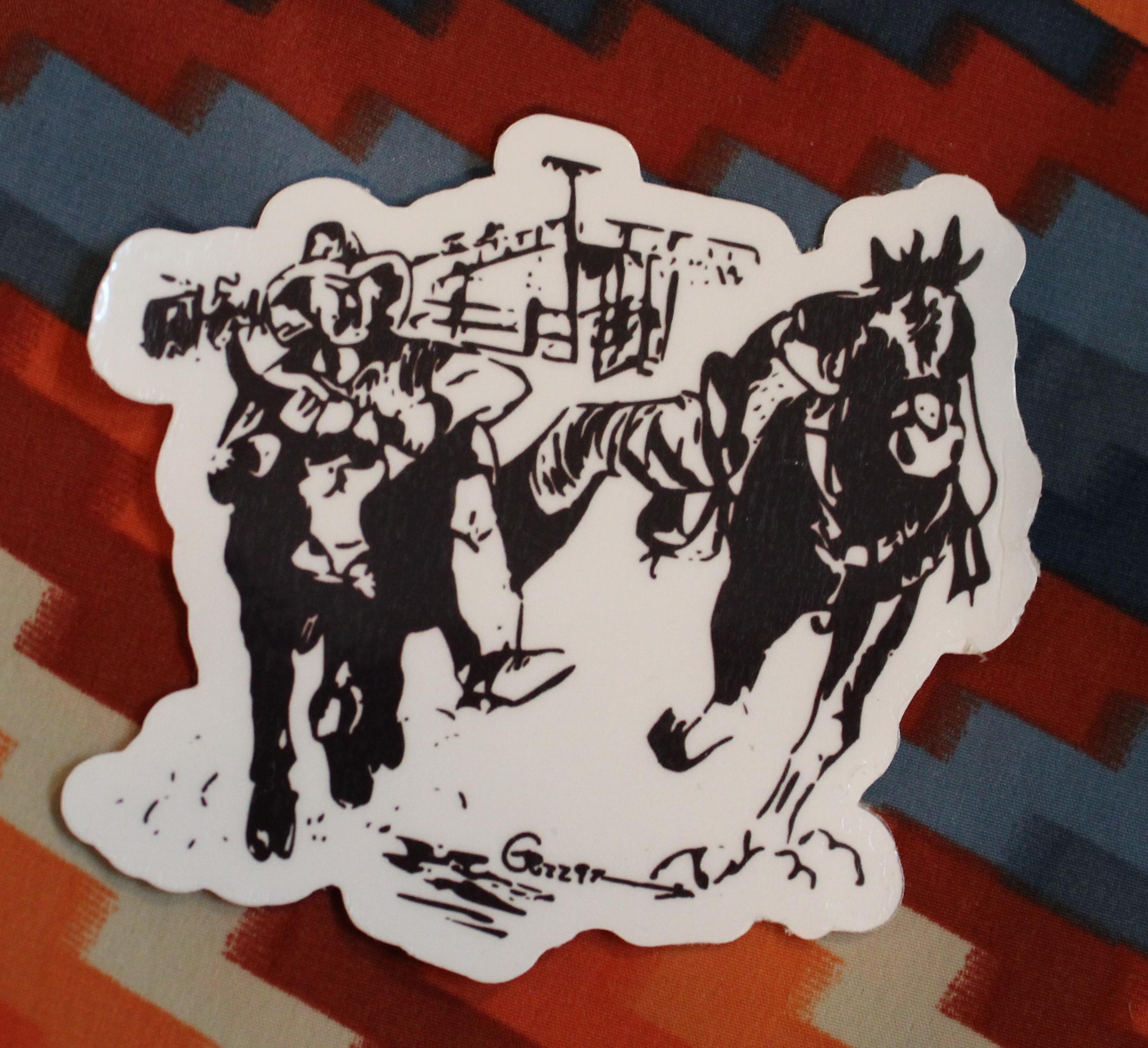 Fun Western Rodeo Stickers Horse Cow Bull Cowboy - Etsy