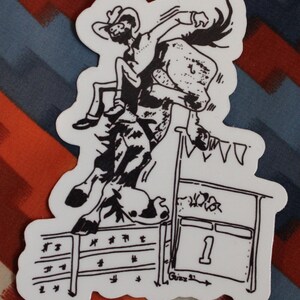 Fun Western Rodeo Stickers Horse Cow Bull Cowboy - Etsy