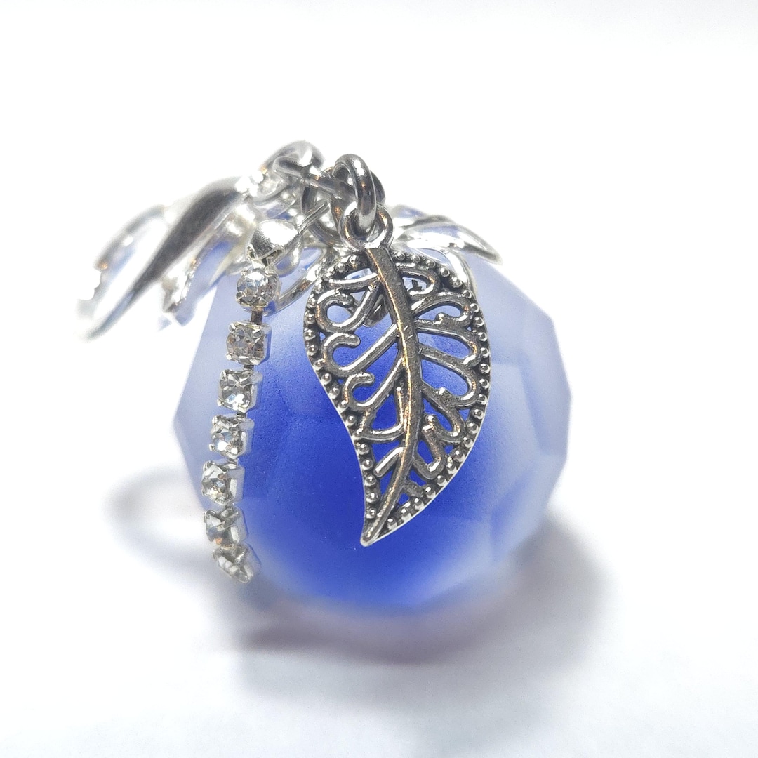 Faceted Frosted Sphere Keychain Clip on - Unique Resin Keyring ...