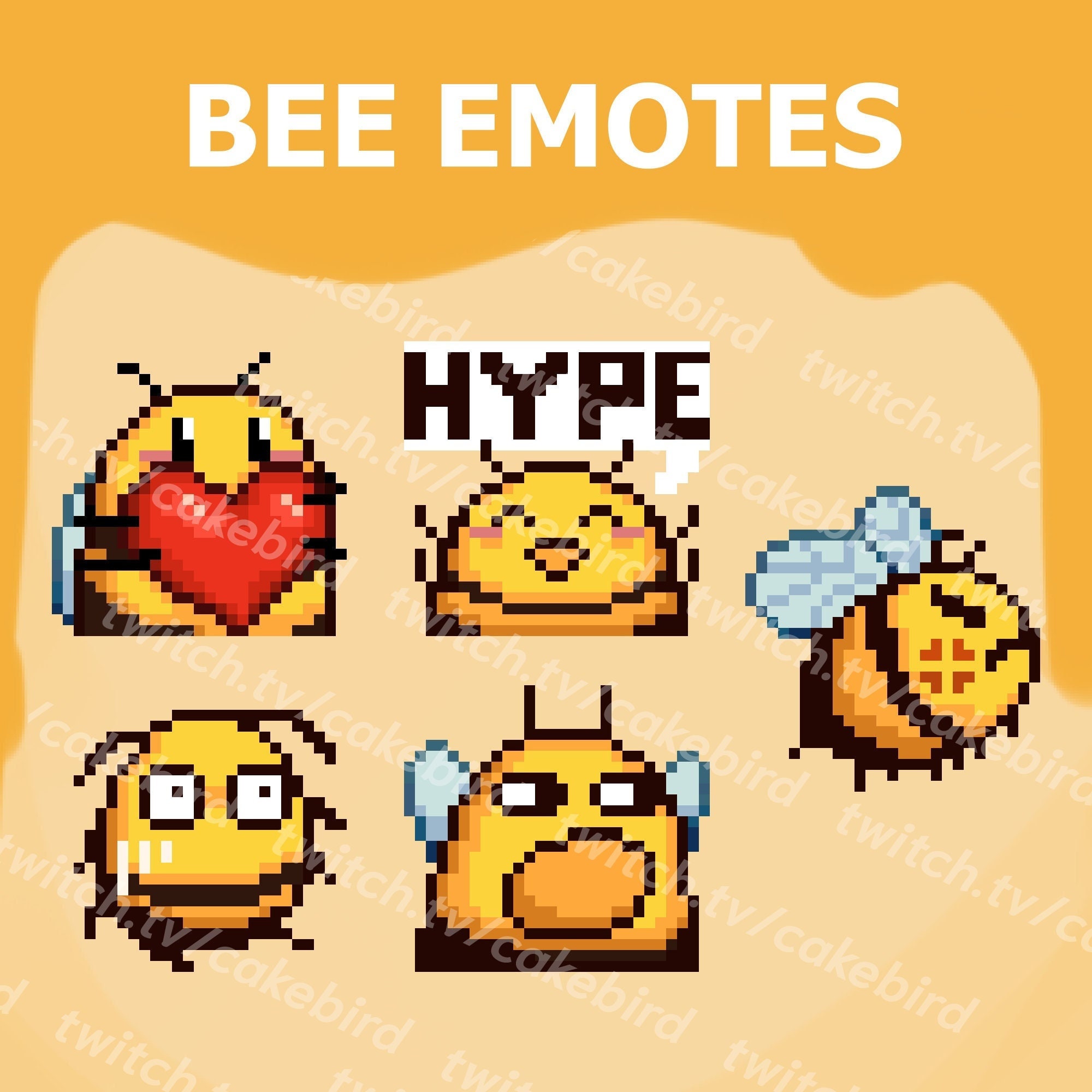 Cute Bee Emotes Channel Points For Twitch Kick Discord Cute, 41% OFF