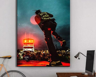 Travis Scott Concert Poster - Etsy UK