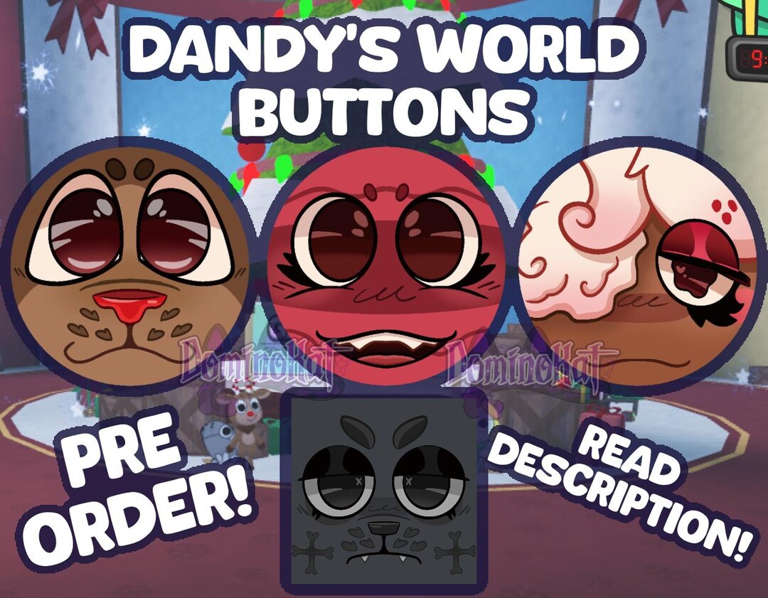 Dandy’s World Christmas / Holiday Button Pins - Etsy