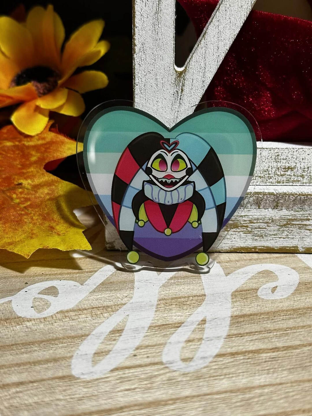 Helluva Boss Fizzarolli Acrylic Pride Pin - Etsy