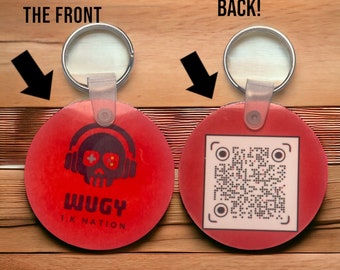 QR Code Personalized Custom Handmade Keychain Marketing Advertising ...