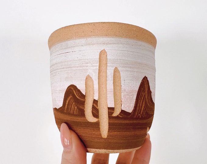 Vintage Cactus Desert Southwest Pottery Planter - Etsy