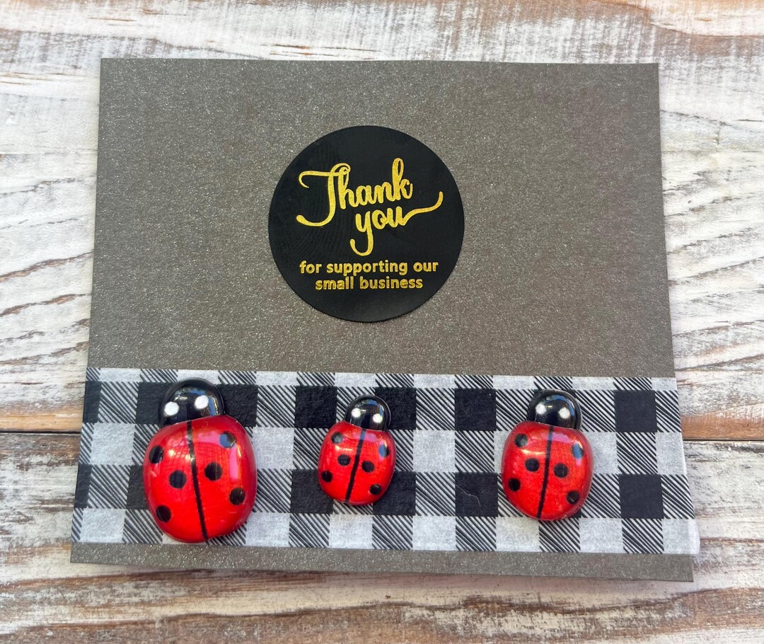 Ladybug Magnets. Set of 3 - Etsy