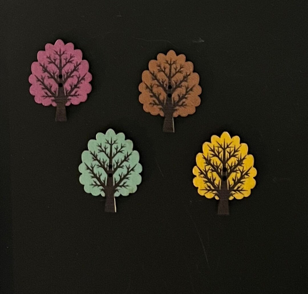 Fall Tree Magnets - Set of 4 - Etsy