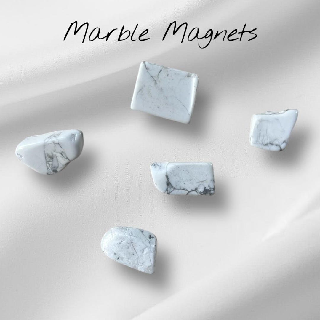White Marble Magnets - Set of 4 - Etsy
