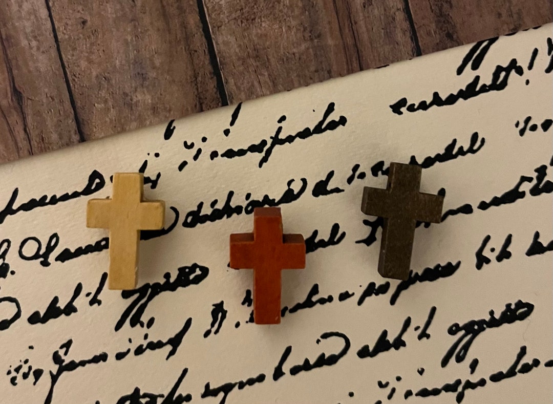 Wooden Cross Magnets - Set of 6 - Etsy