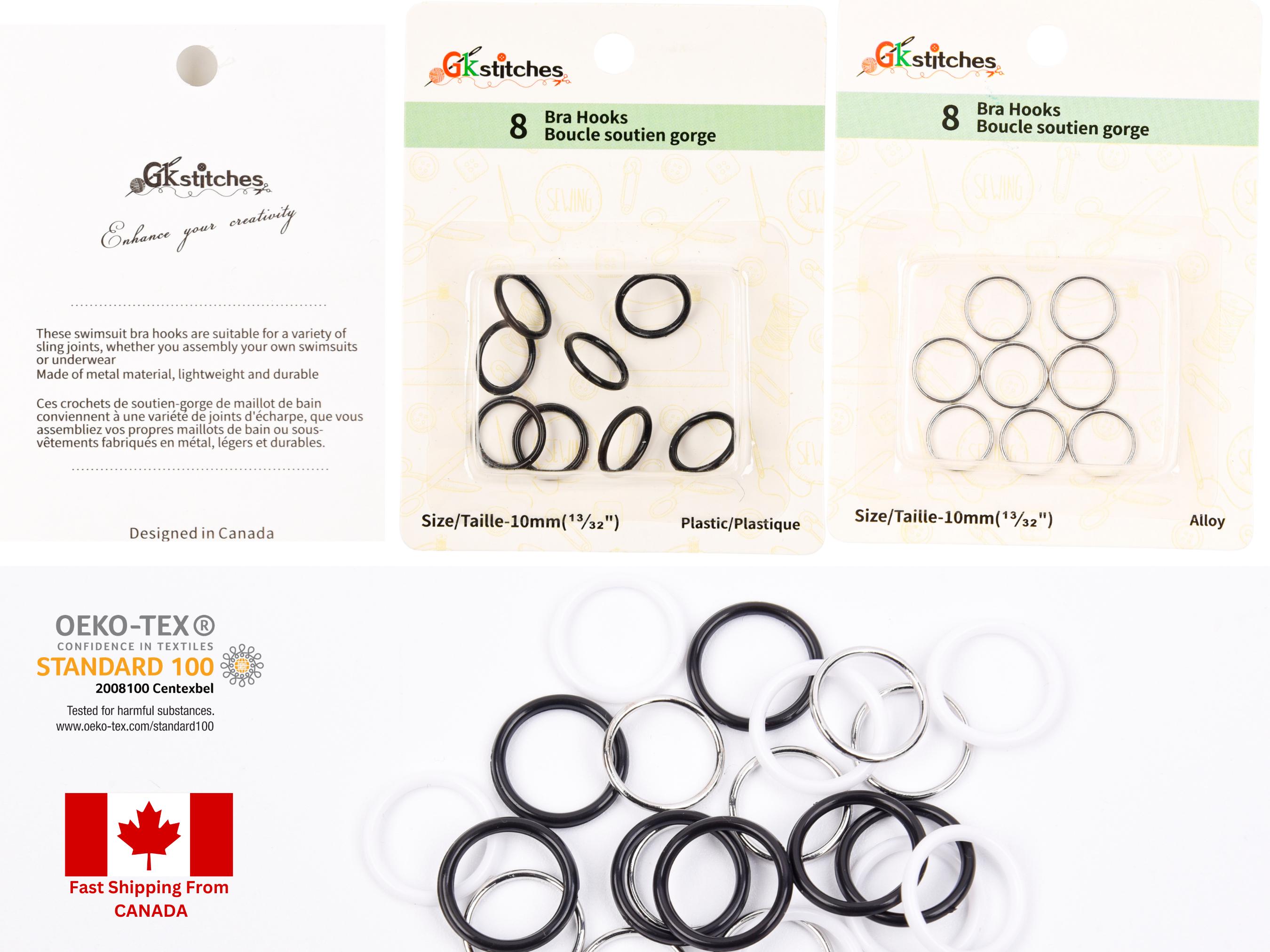 Bra Hook Rings, Transparent Sliders, Bra Strap Adjuster, Lingerie ...