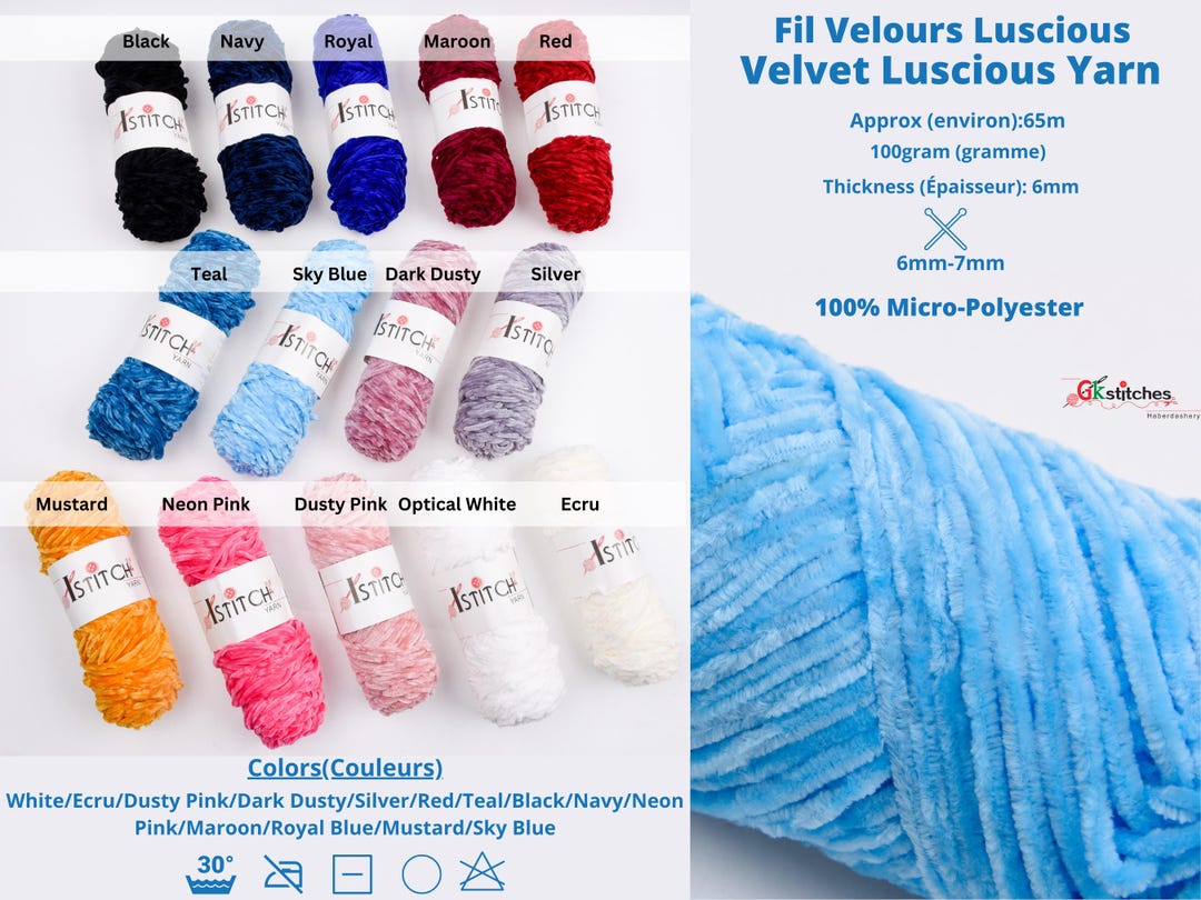 Velvet Luscious Yarn, Very Soft Amigurumi, Fluffy Plush Plushies Velvet ...