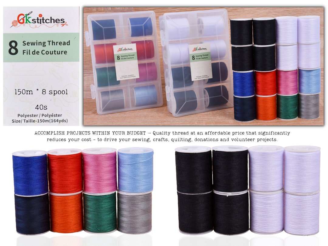 8 Pieces Sewing Threads Pack - Etsy