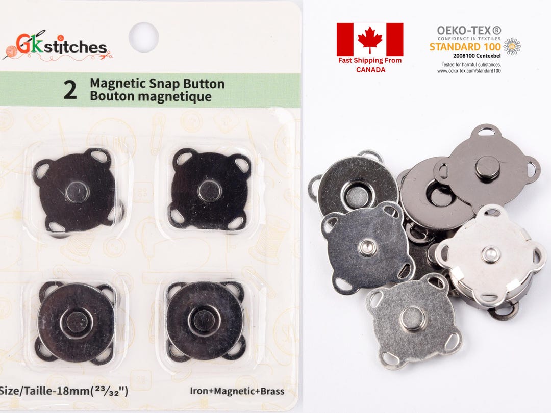 Magnetic Snap Buttons: Sew-on Purse Closures (18mm, 14mm) - Etsy