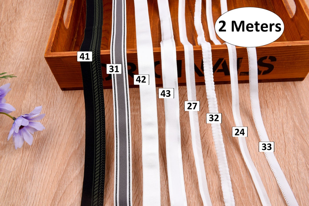 Decorative Elastic Trim With Lace Edging - Scallop Edging ( 2 Meters ...