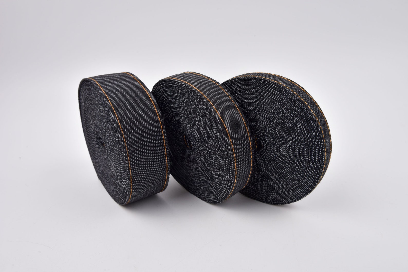 Denim Webbing With Side Stitches: Bag Straps, Upholstery - Sold by Half ...
