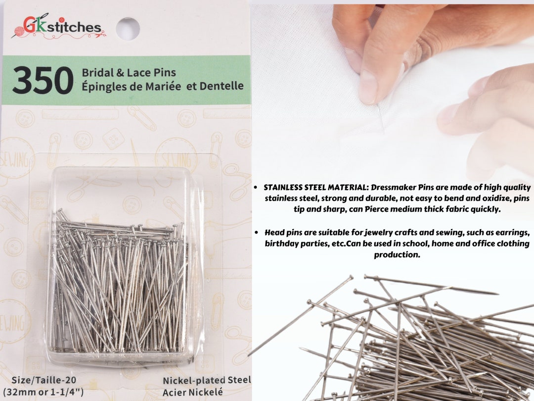 Bridal Lace Pins: 350 Dressmaking Steel Pins (32mm) - Etsy