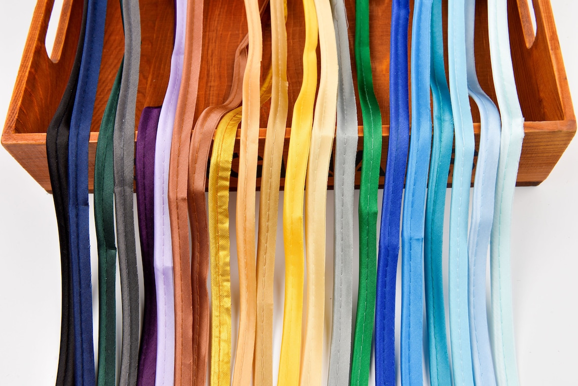 12mm Satin Piping Lip Cord Edge Trim 3mm Width, Trim for Clothing ...