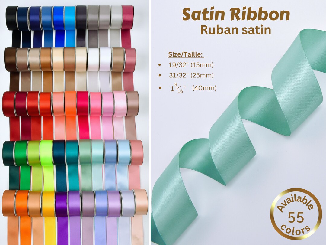 Satin Ribbon Collection 15 Mm Wide, Comes in 10 Yard, Wedding Ribbon ...