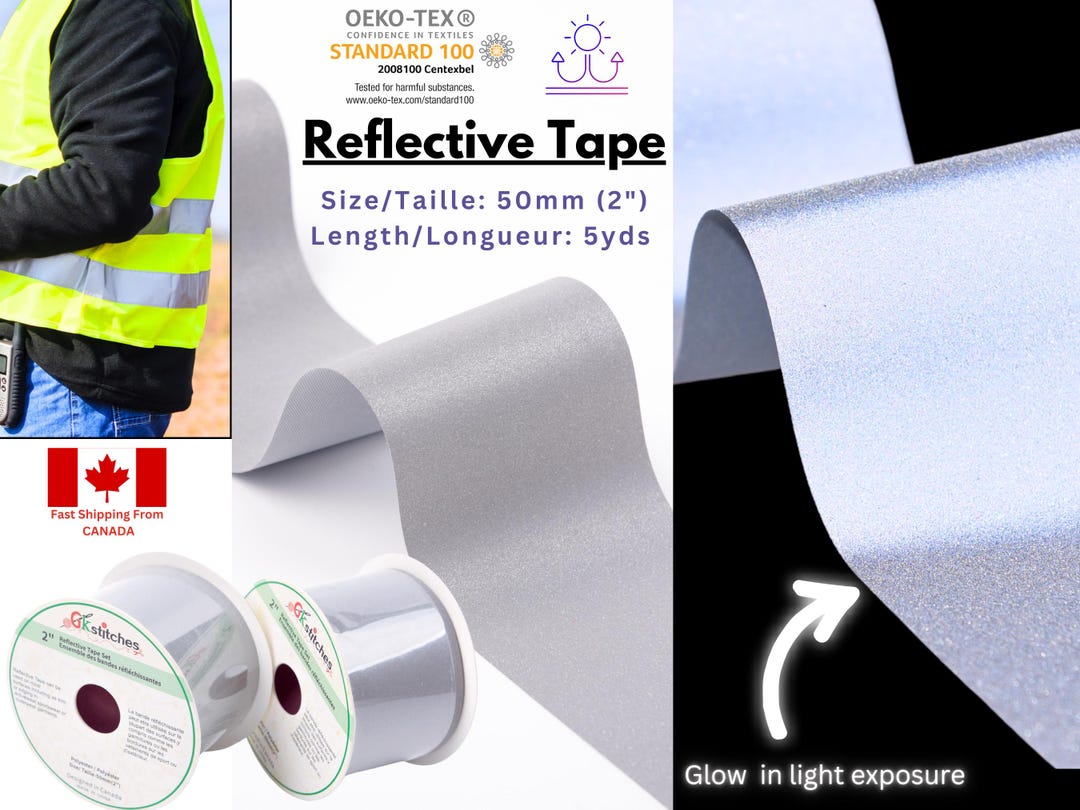 Reflective Tape 50mm (2"), Jacket Tape, High Visibility Tape for ...