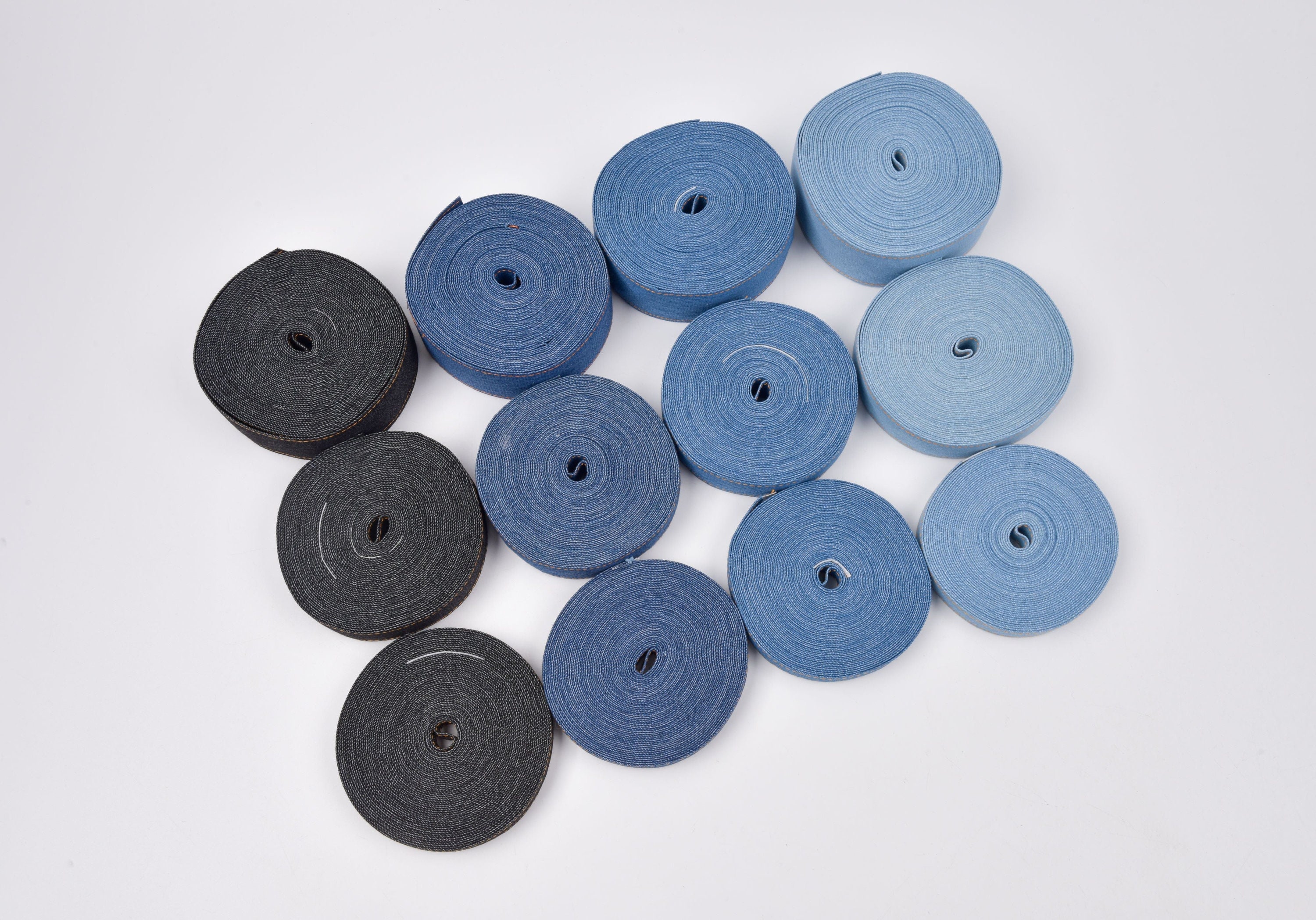 Denim Webbing With Side Stitches: Bag Straps, Upholstery - Sold by Half ...