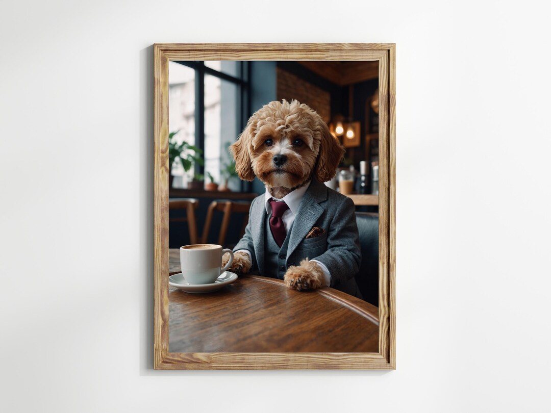 Funny Cavapoo Dog Cafe Print: Pet Lover Gift (digital Download) - Etsy