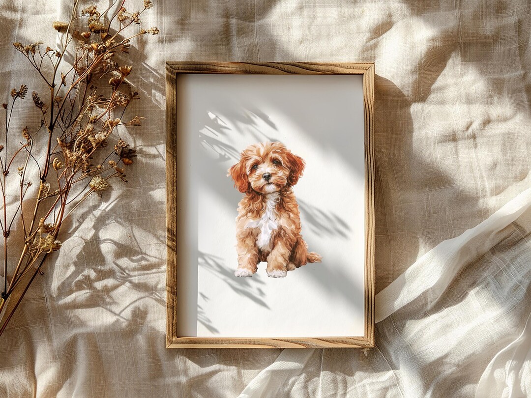 Cavapoo Watercolor Print: Puppy Dog Art (digital Download) - Etsy