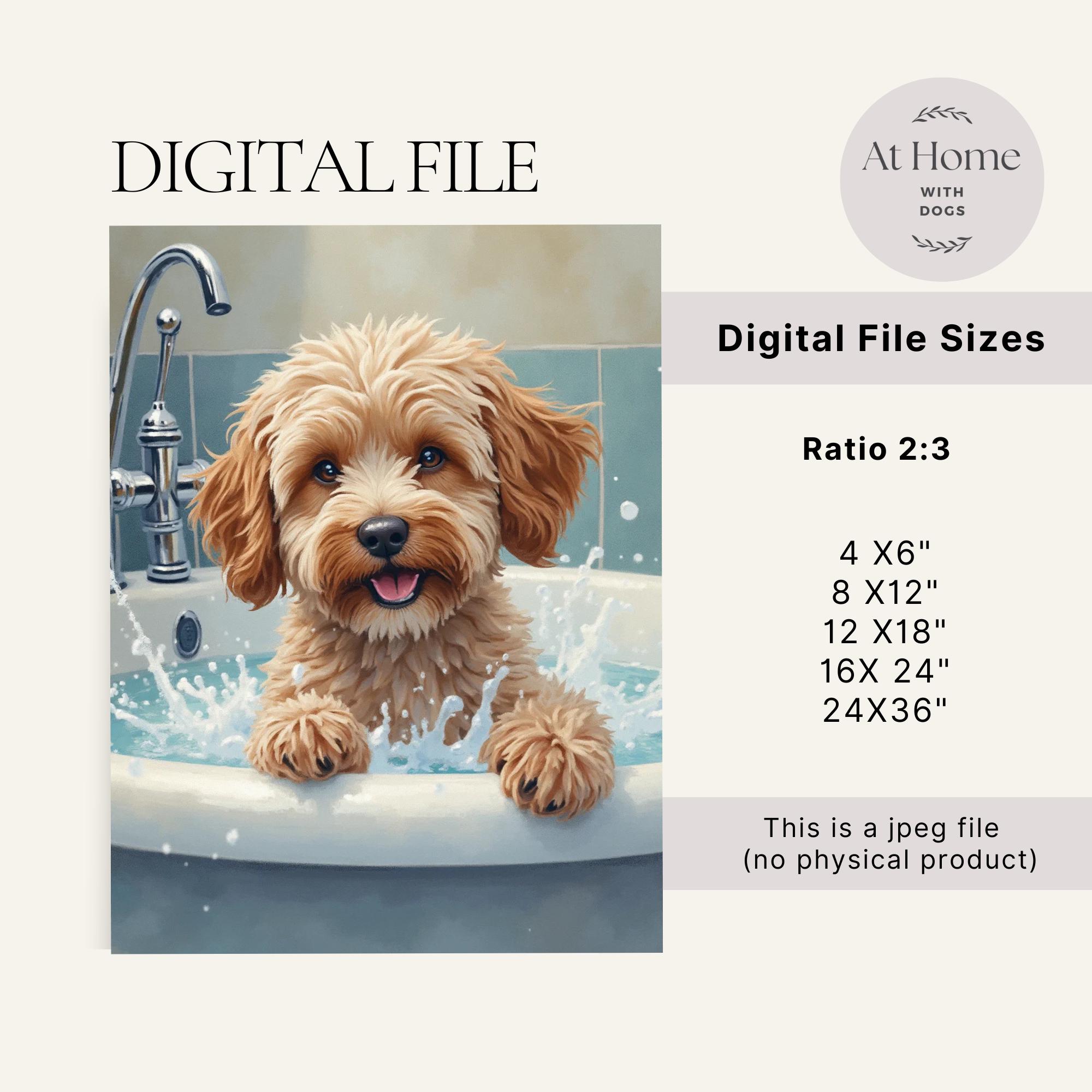 Cavapoo Funny Bathroom Art Print Set of 3, Digital Art, Cavapoo Lover ...