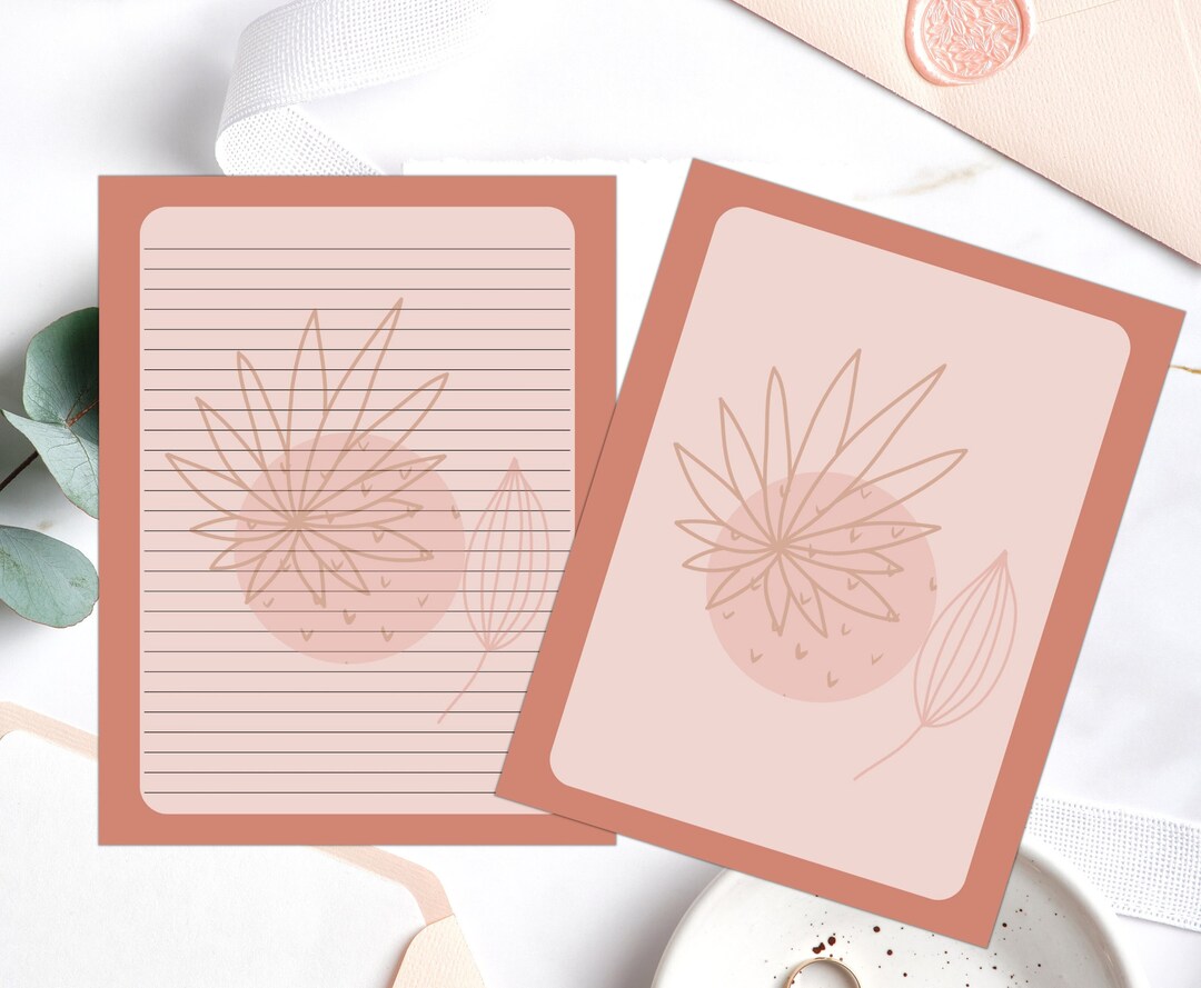Printable Boho Stationary Floral Stationary Writing Paper - Etsy